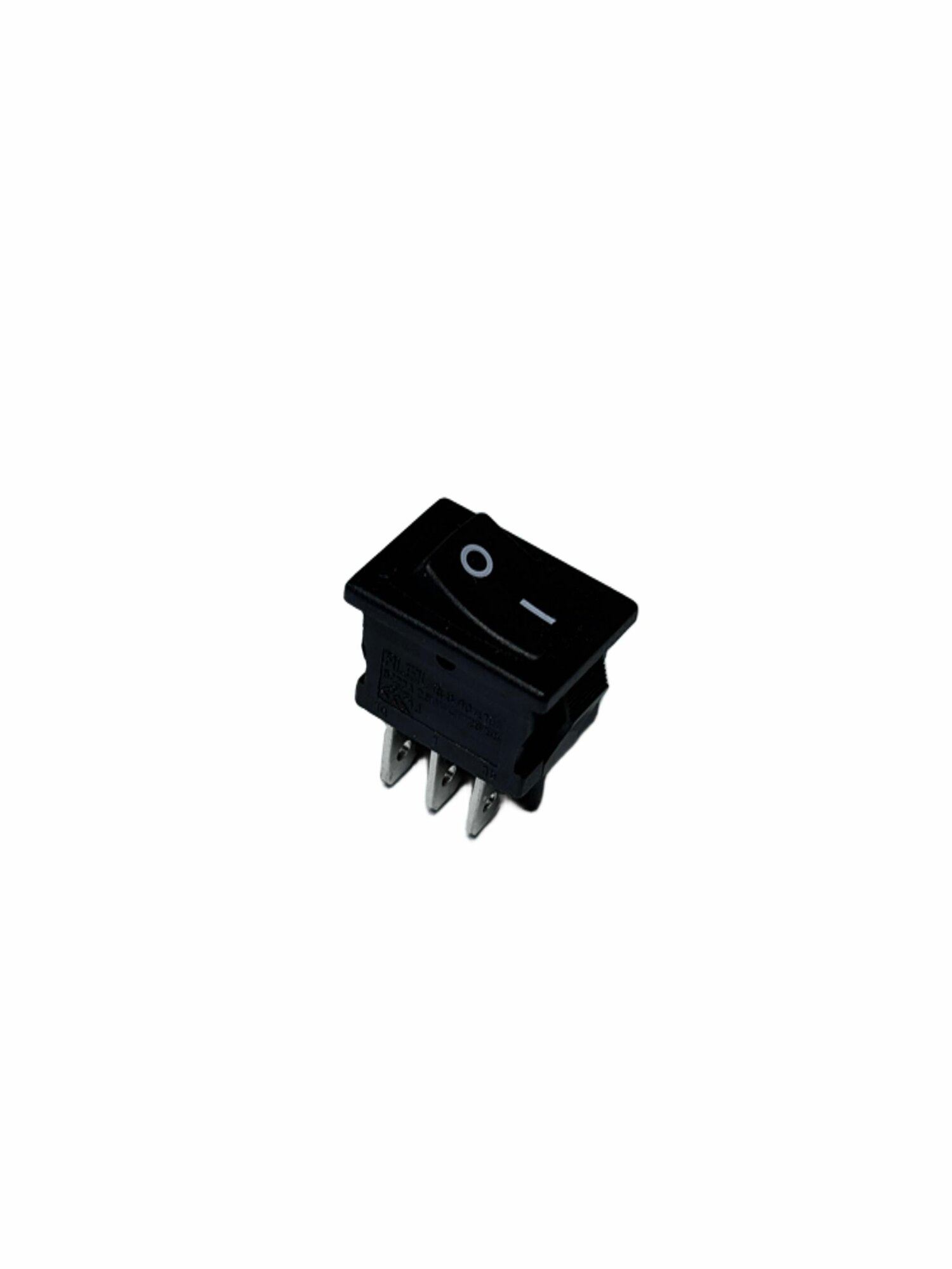 Клавишный переключатель RLEIL RL3, выключатель / тумблер 6A, 250V, кнопка черная PL3-1022-G-2-BK/BK-P5 12,5 х 18 мм