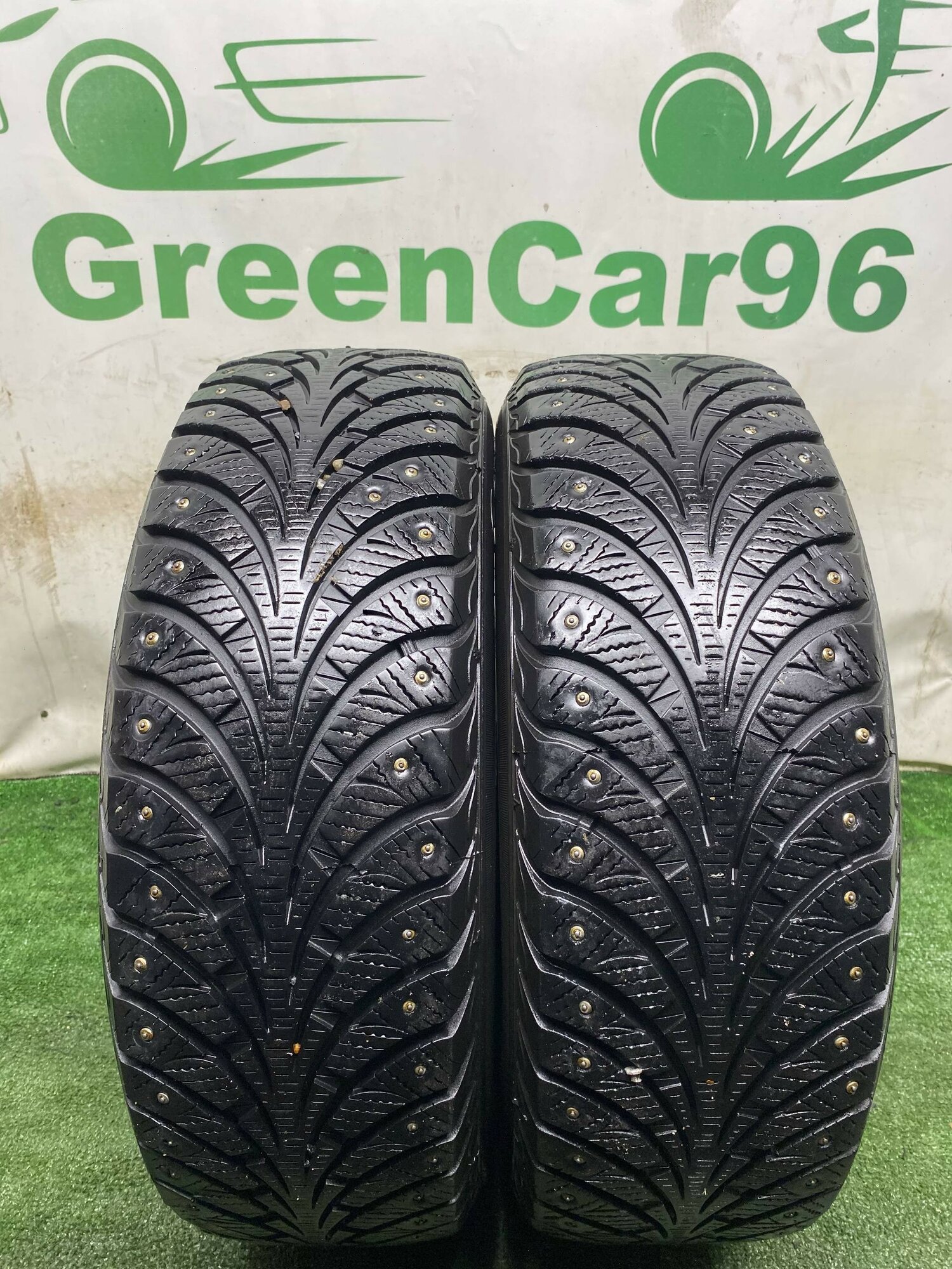 Комплект (2 шт) зимних БУ шин Sava Eskimo Stud 215/55 R17 20% износ ALU475633