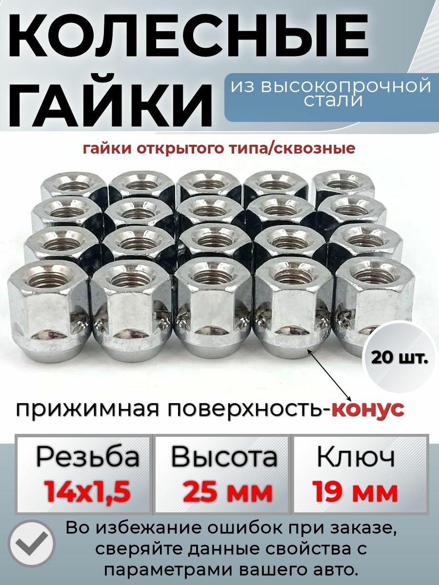 Колесные гайки 14х1.5