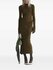 Платье MUGLER Midi draped turtleneck dress, размер 38, коричневый
