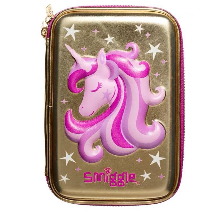 Пенал Smiggle с голографическим эффектом, маленький, перламутровый с фиолетовым