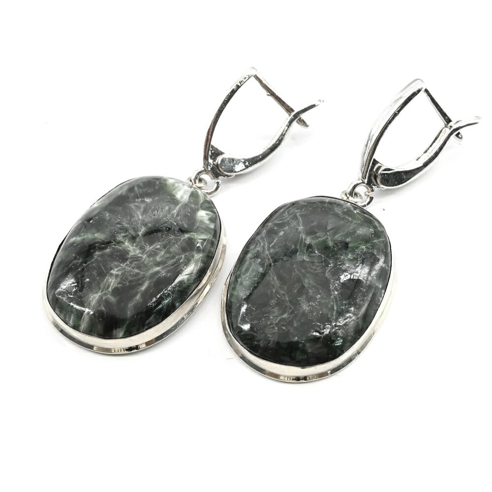 Серьги, серафинит
