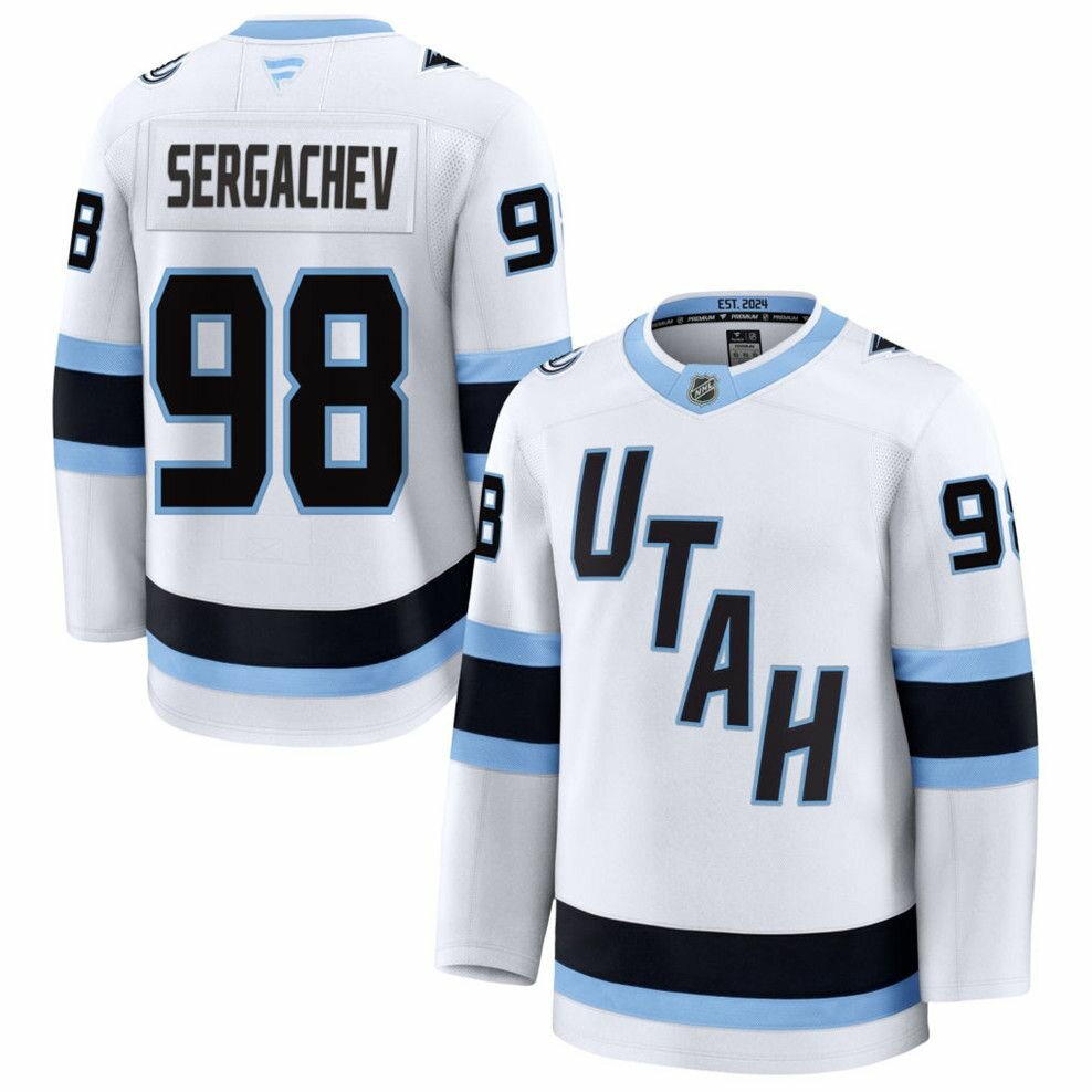 NHL джерси хоккейная Хоккейный клуб Юта Utah Mammoth Jersey 98 Mikhail Sergachev Hockey jersey хоккейная форма игровая джерси номер 98