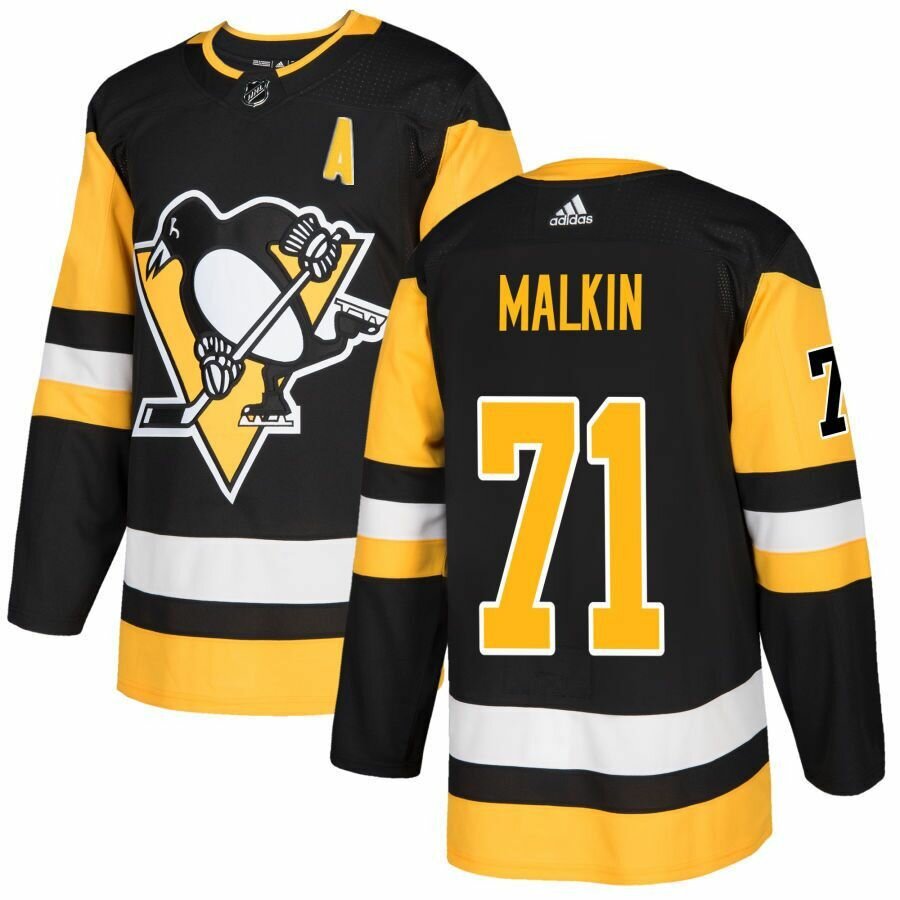 Хоккейная Джерси Pittsburgh Penguins Evgeni Malkin Свитер NHL Hockey Jersey игровая форма спортивный свитер