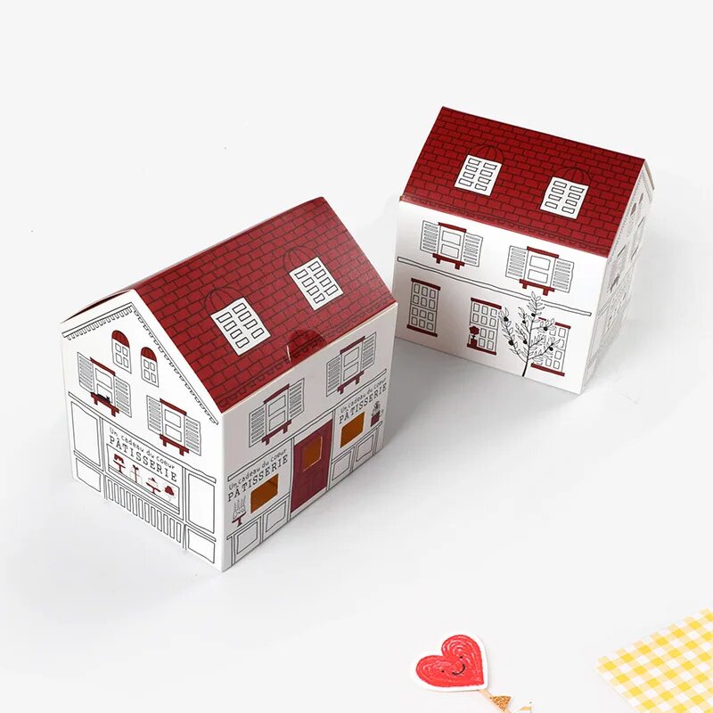 Красные картонные подарочные коробки для сладостей 20pcs