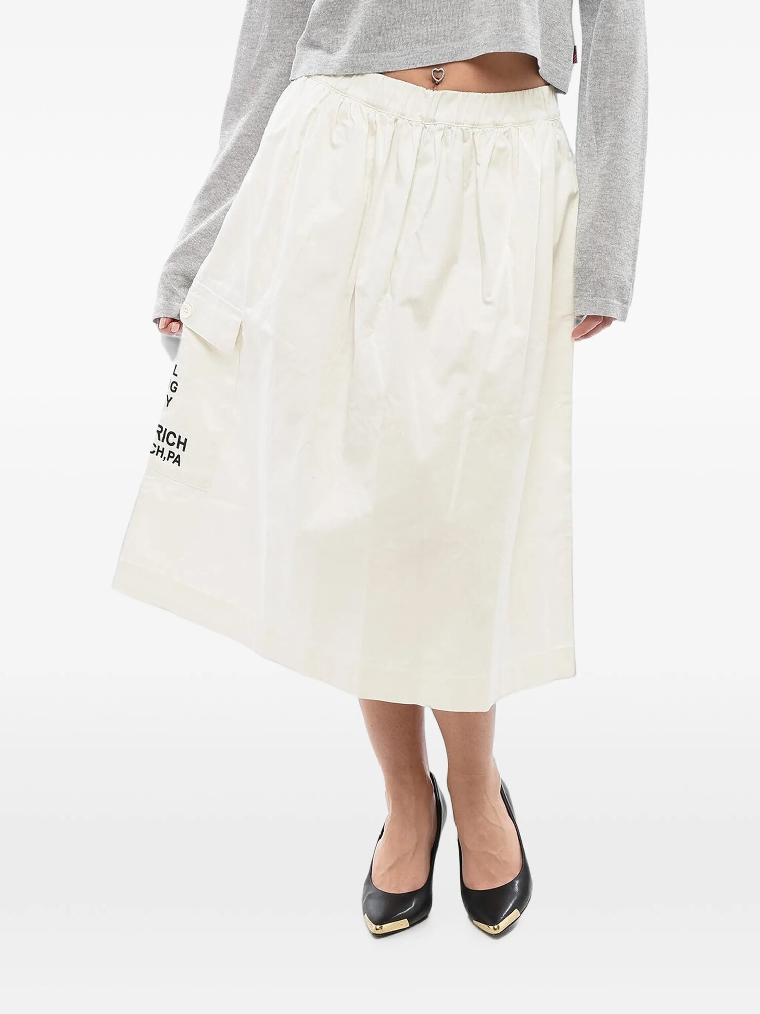 Юбка Text-print midi skirt
