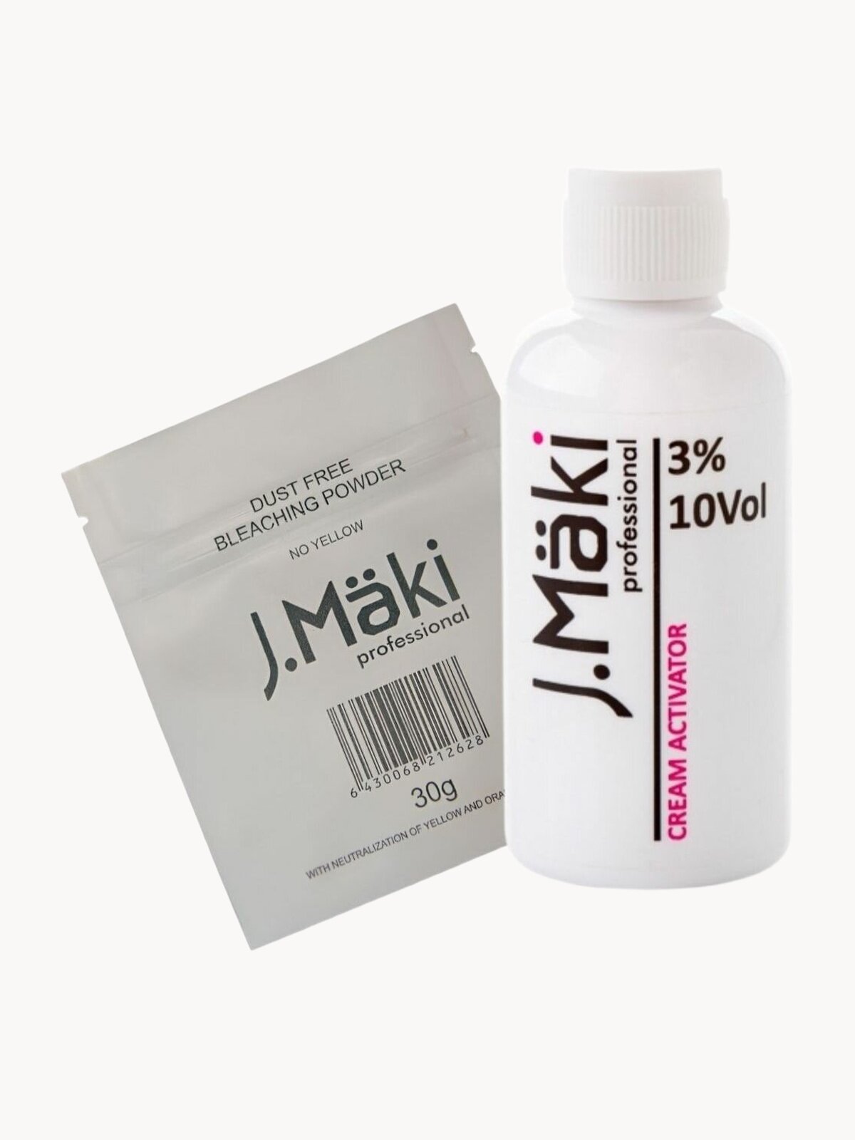 J.Maki Осветляющий порошок 30г и крем-активатор (оксид) 3% 60мл; Набор для осветления волос