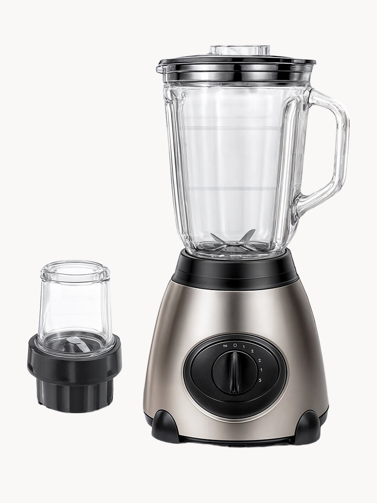 Блендер измельчитель Arigato 2в1, мощность 800 Вт, чёрный, серый