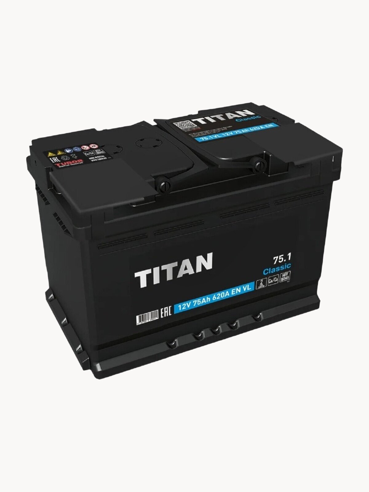 Аккумулятор Titan Classic 6СТ-75.1 VL 620А