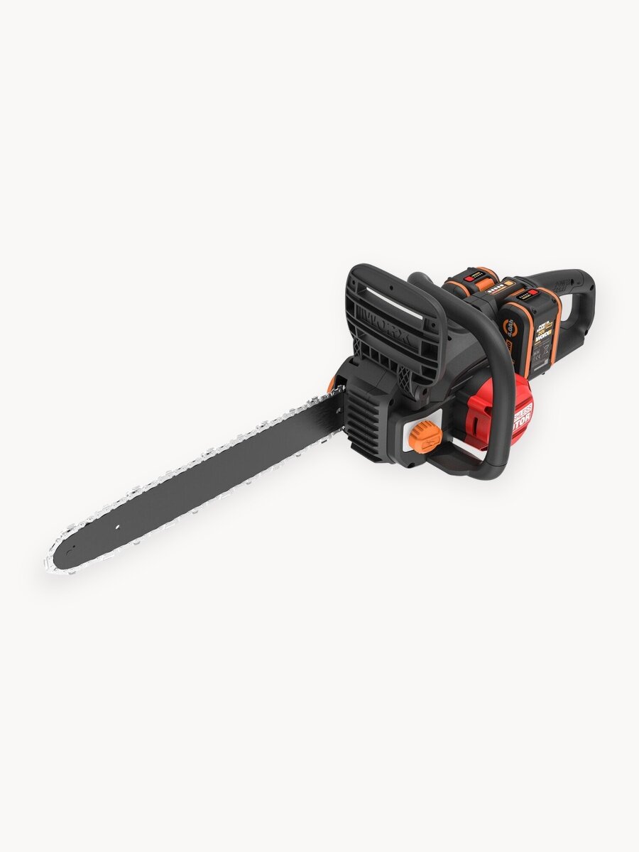 Цепная пила аккумуляторная WORX NITRO WG385E, 40В 40cm бесщеточная, 4.0Ач х2, ЗУ 2Ах2, коробка