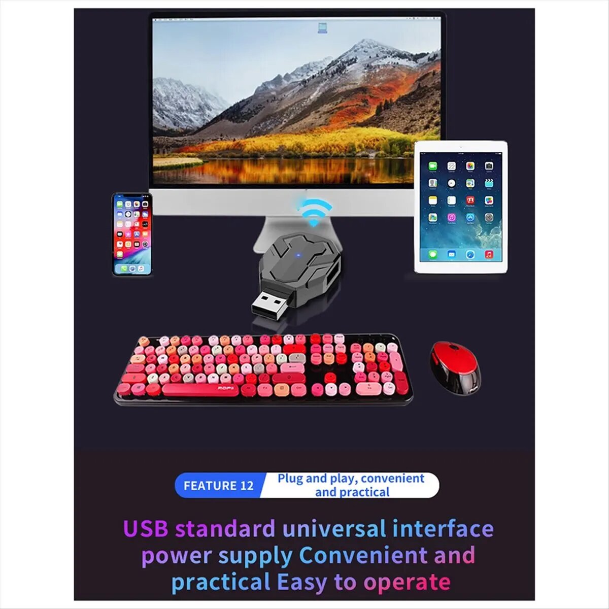 Конвертер для клавиатуры и мыши M1-Mini V 5.2 черный