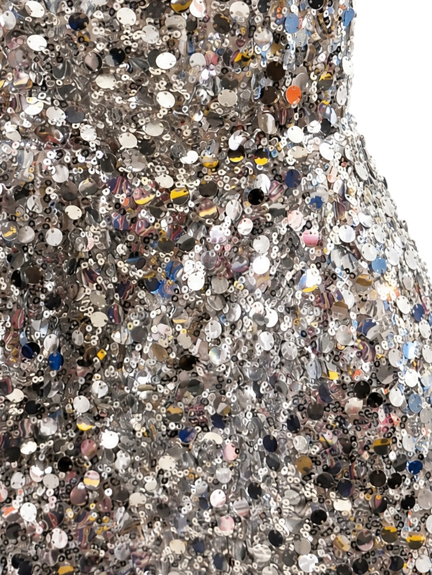 Платье Bronx and Banco Sequin-embellished strapless mini dress, размер 44, серебристый — фото 1