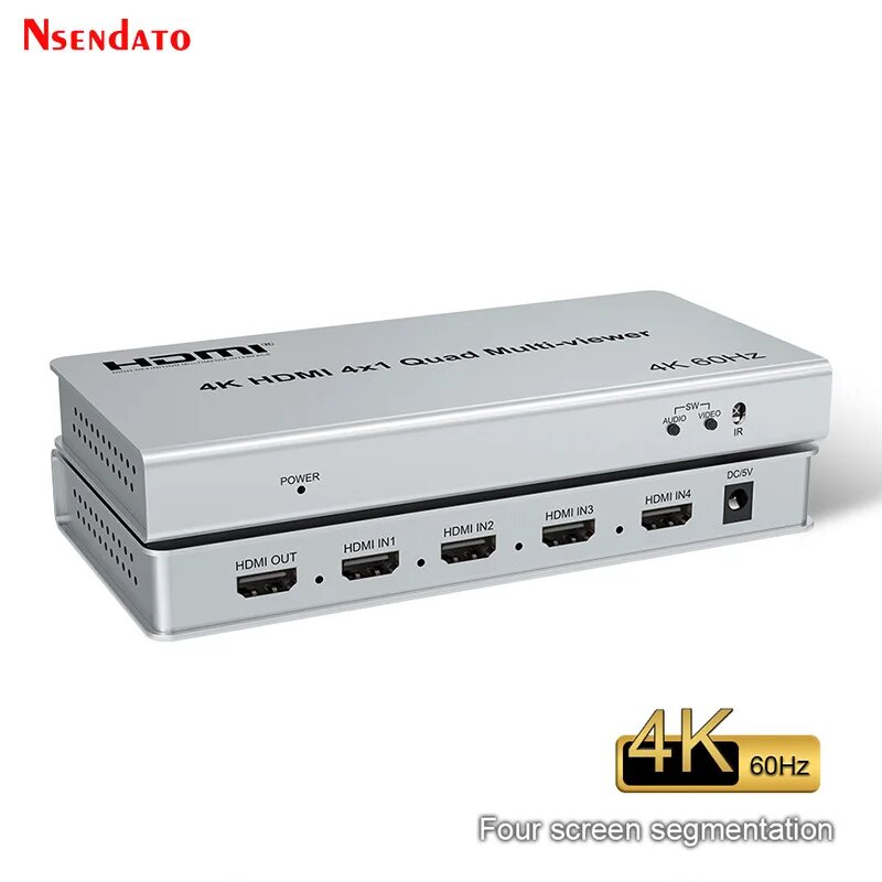 NSendato HDMI 4X1 Мультивьювер 4К 60Гц UK Plug