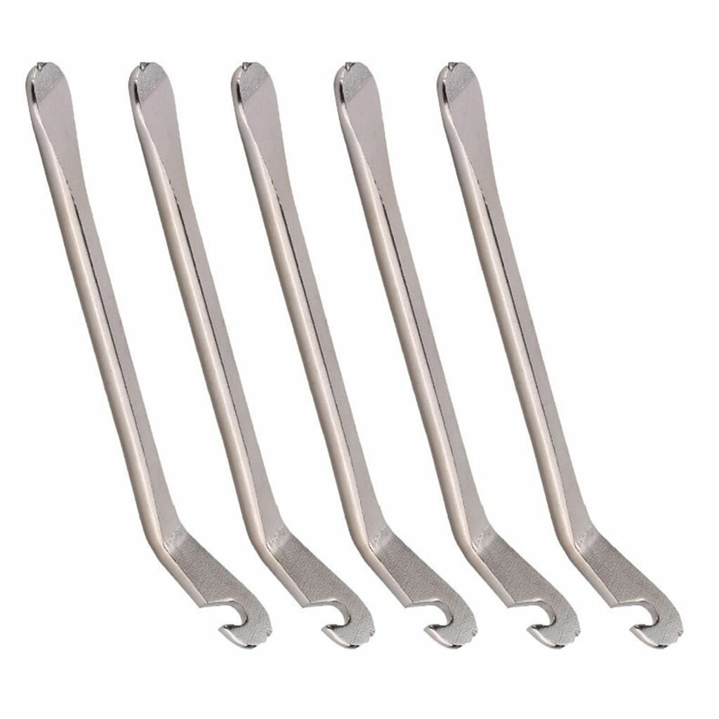 1 комплект из 5 металлических стержней для крепления велосипедных шин-серебристый