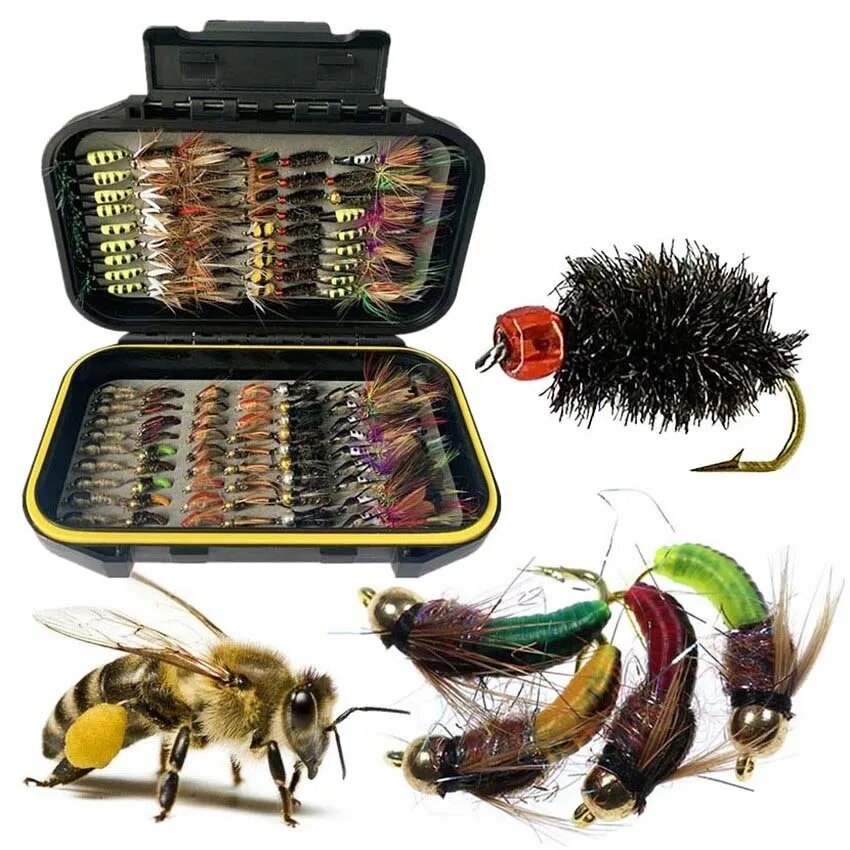 139 шт. Нахлыстовые Рыболовные Мухи, приманки, набор для начинающих, наживка для сухой и влажной мушки, эмергер-Нимфа для ловли окуня, форели, зимней, весенней рыбалки