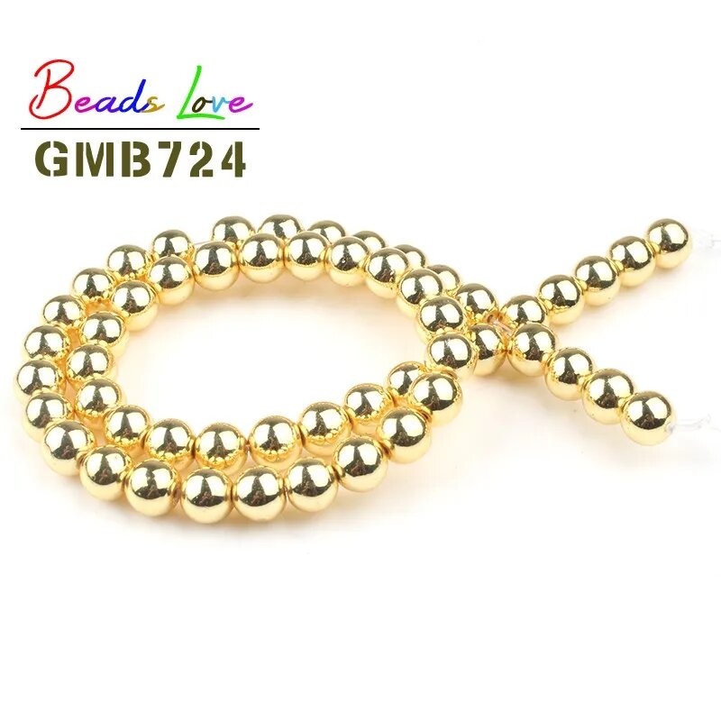 Натуральный камень цвета розового золота, гематитовая бусина 4, 6, 8, 10 мм, круглые свободные бусины для рукоделия, изготовления ювелирных изделий, браслетов, аксессуаров «сделай сам»