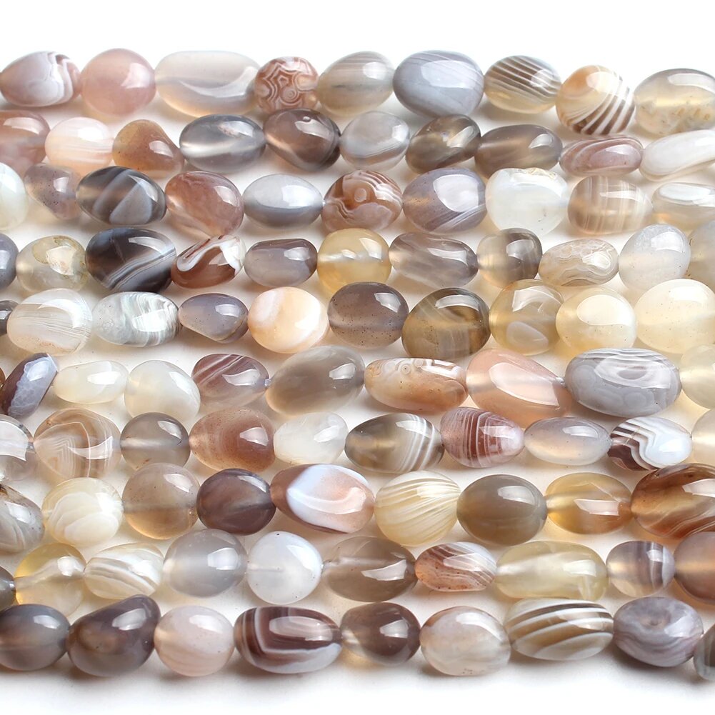 Бусины из агата Ботсвана 6-8 мм TTUIJI 6-8mm 48-53pcs