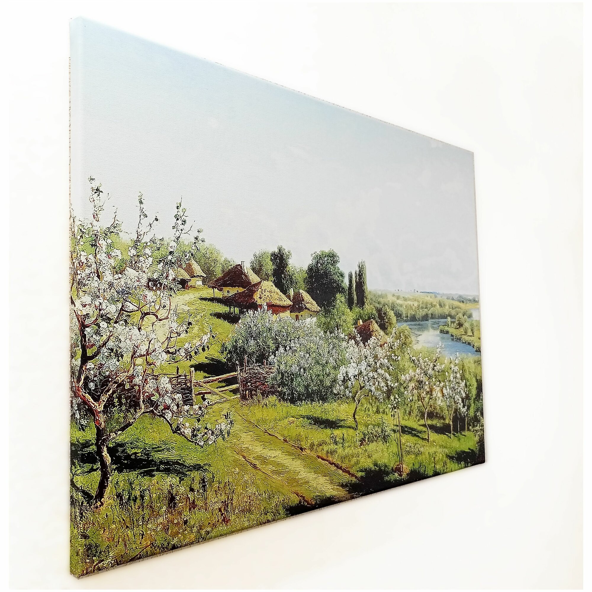 Картина на холсте, репродукция Яблони в цвету. В Малороссии. - Николай Сергеев