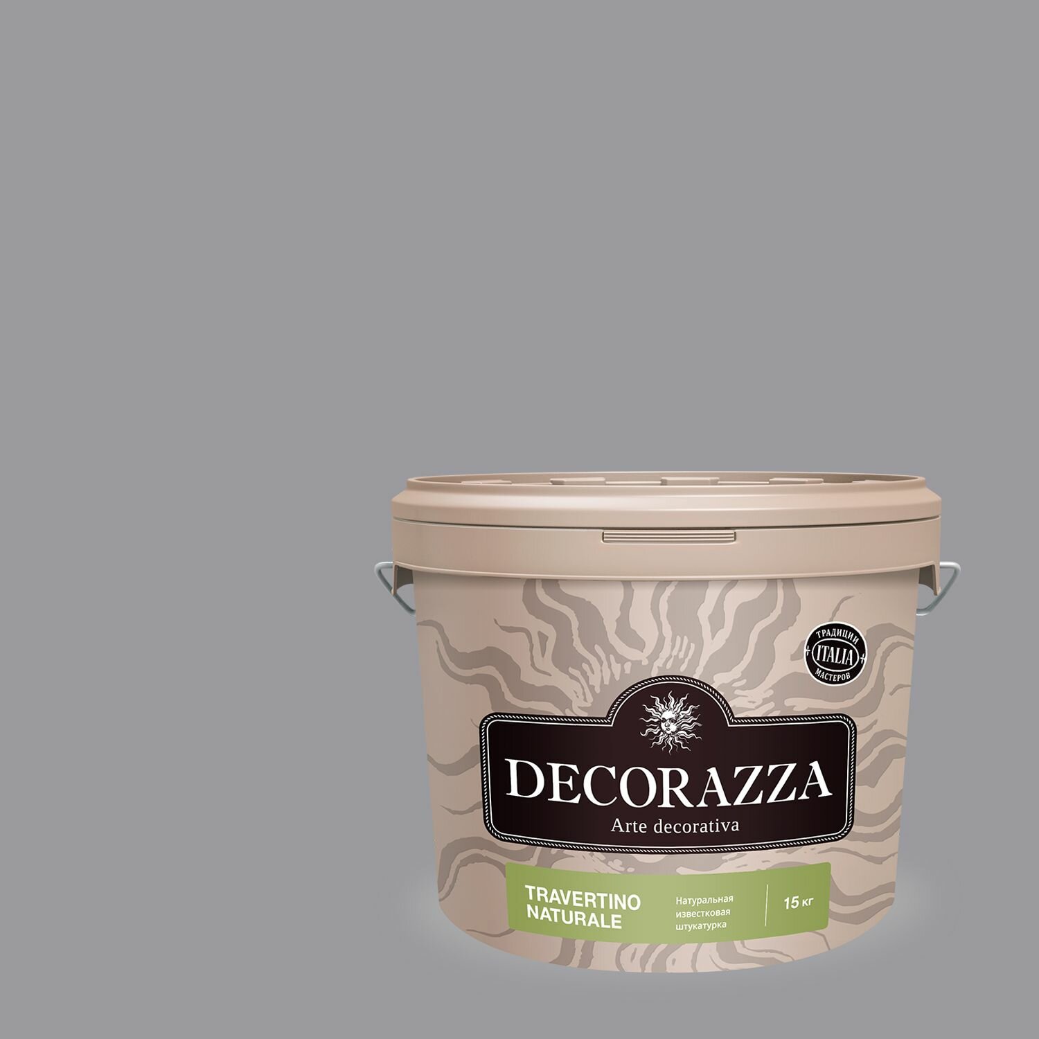 Декоративная известковая штукатурка с эффектом камня Decorazza Travertino Naturale (15кг) TRN 10-18