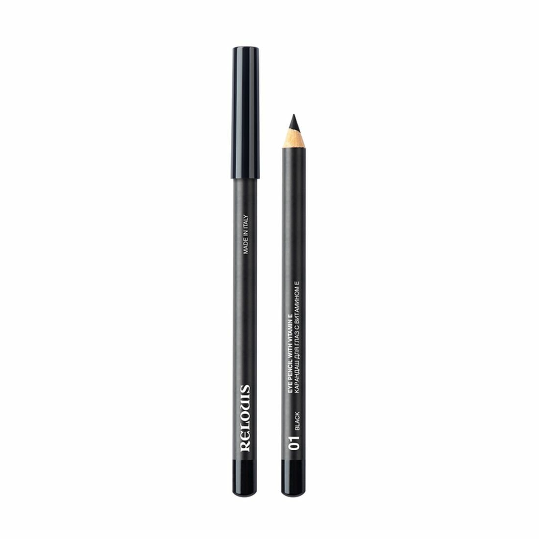 Карандаш для глаз с витамином Е RELOUIS тон 01 black