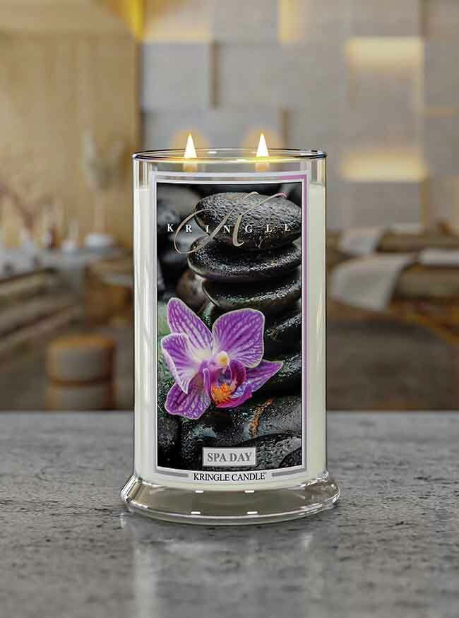 Kringle Candle свеча ароматическая 2 фитиля Spa Day ( 624 грамма)