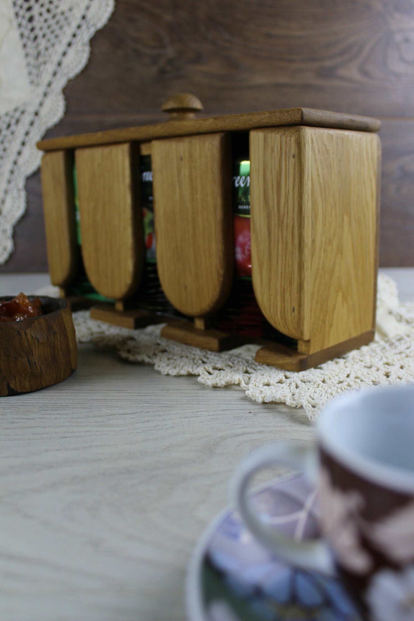 Подставка для чайных пакетиков большая светло-коричневый