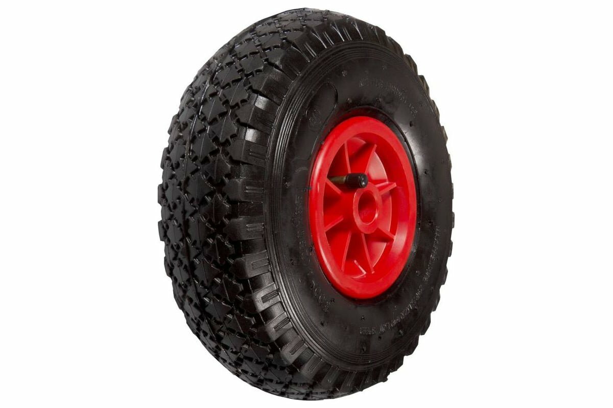 Tech-Krep Колесо на ось пневмат, протектор. рез, пластик. обод, подшип. скольж, D260 (20) - накл. 148416