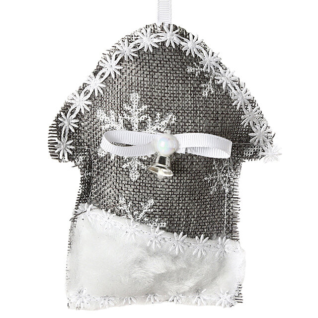 Елочная игрушка Домик Сильвердейл 13 см, подвеска, Коломеев, 7-2-20