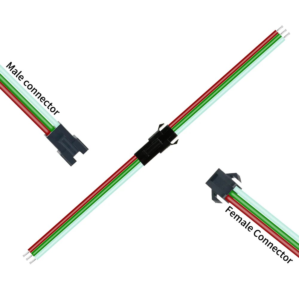 Разъемы для светодиодной ленты WS2812B WS2811 3/4 Pin 20Pairs, 3PIN JST Connector