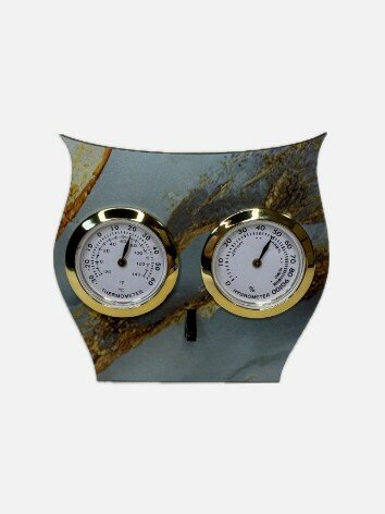 Термогигрометр 2 в 1 (термометр + гигрометр), бирюза 8*8, диаметр циферблат - 4 см