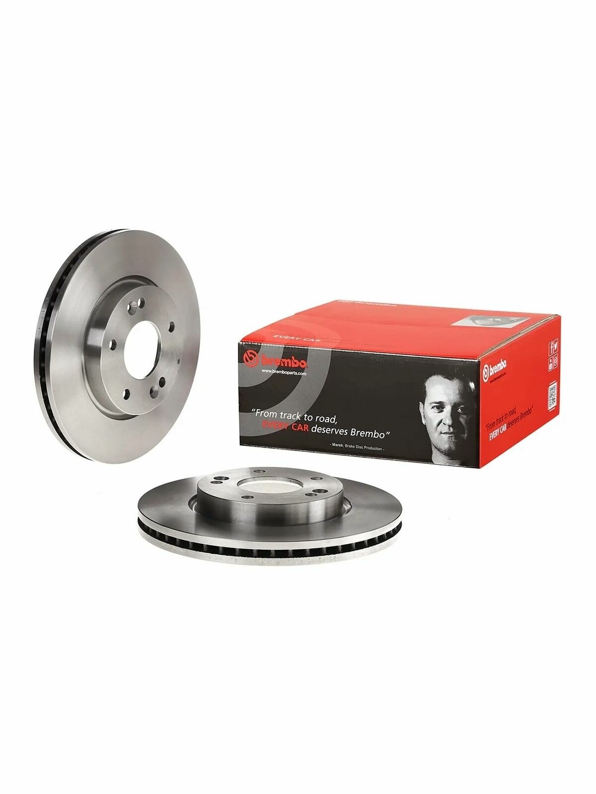 Диск тормозной передний вентилируемый BREMBO 09957440 для Hyundai i30, ix20, Kia CeeD, Soul