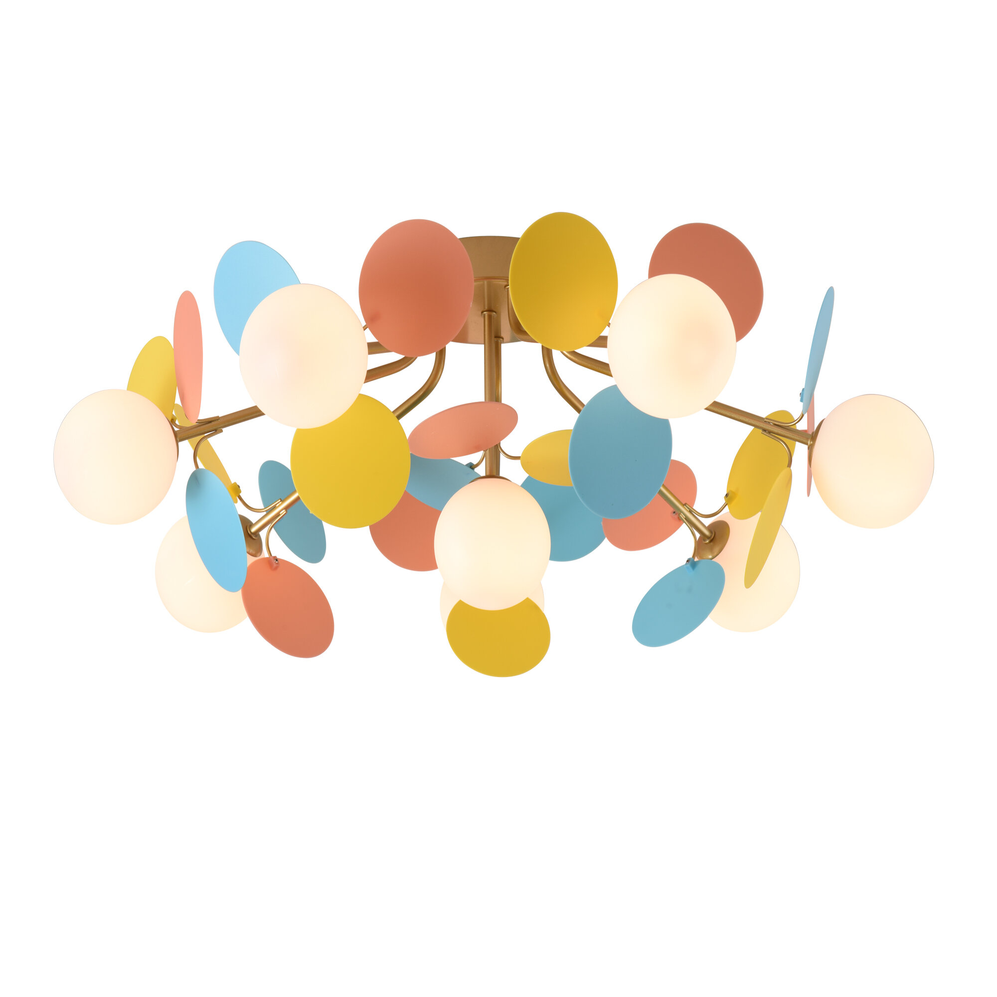 Потолочные светильники в виде цветов для освещения спальни, пластиковые лепестки/8 ламп/цветные