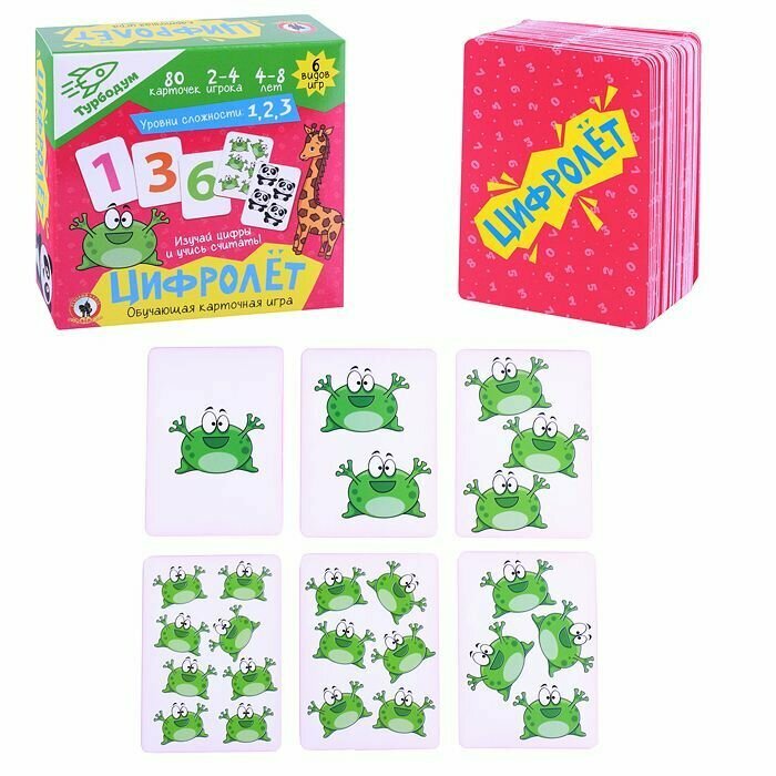 Карточная игра Русский стиль "Цифролет", Турбодум, 6 видов, 2-4 игрока (4730)