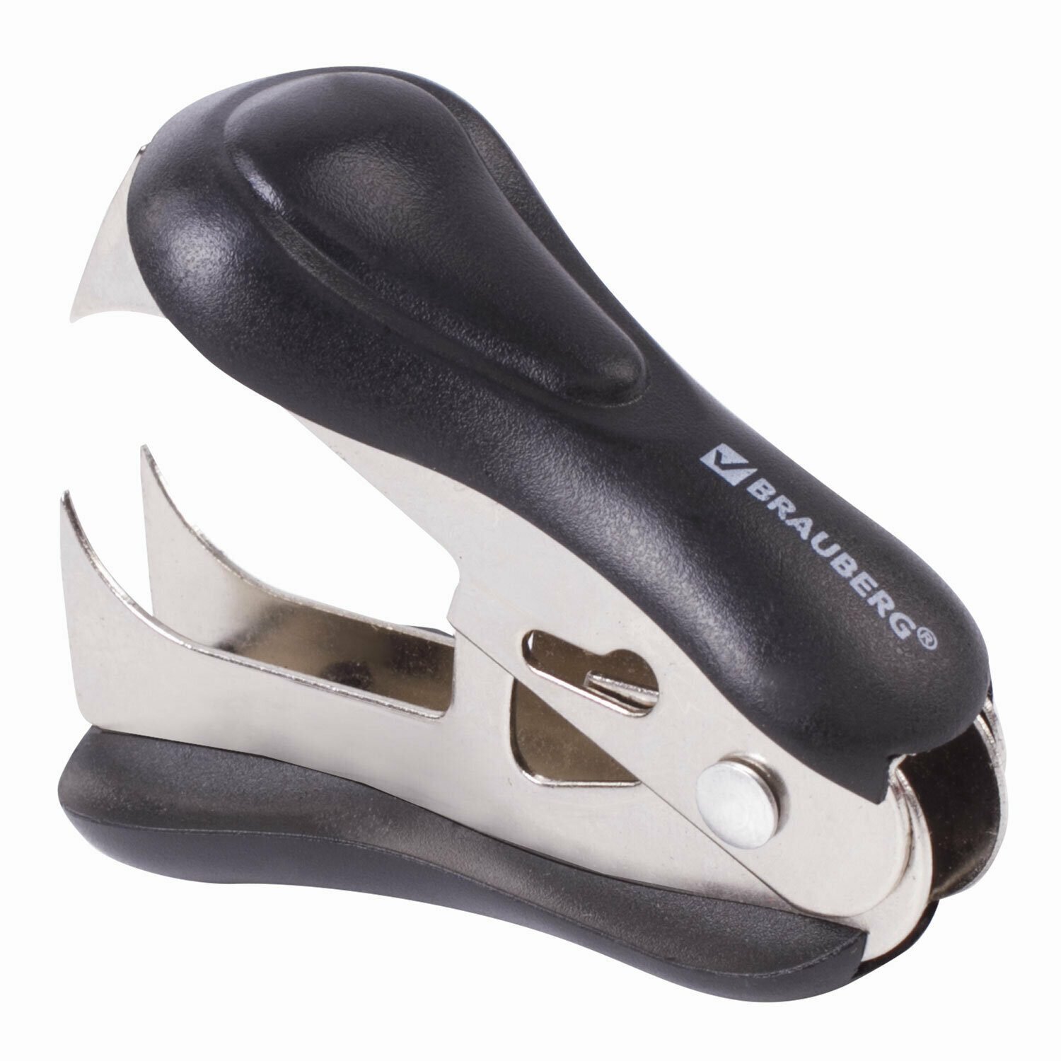 Антистеплер для скоб Brauberg №10 и № 24/6, "ST-100", с фиксатором, черный