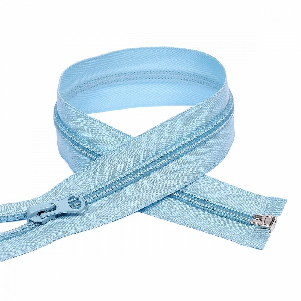 Молния MaxZipper пластиковая спираль № 5-N, 80 см, цвет F184 голубой упаковка 50 шт