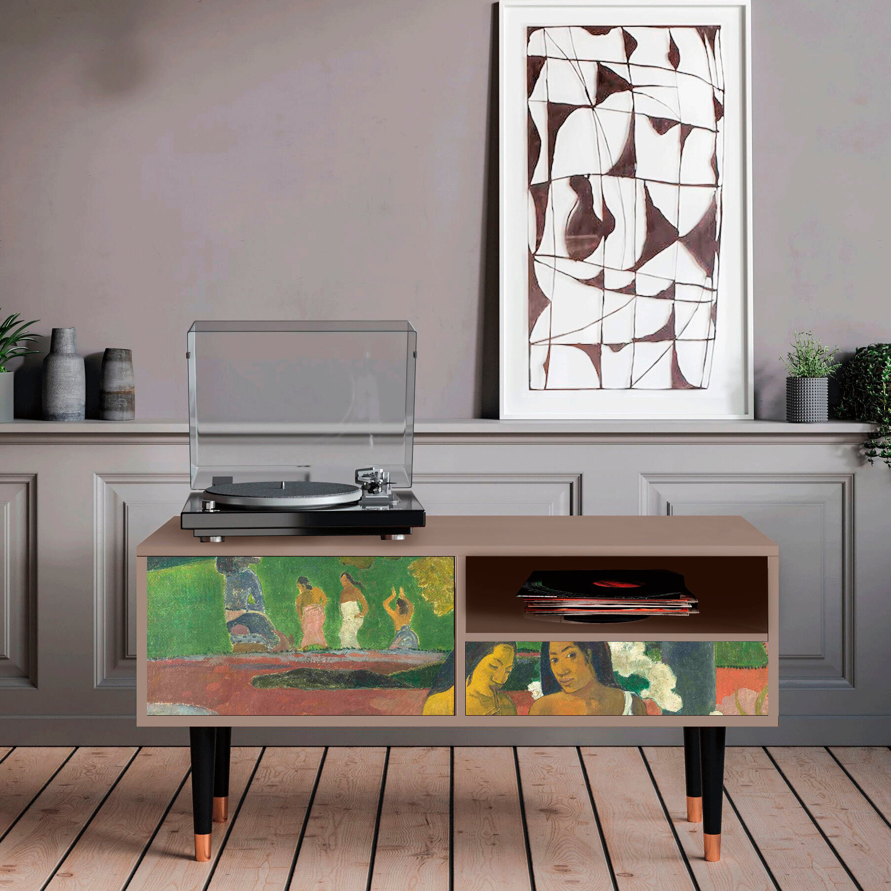ТВ-Тумба - STORYZ - T3 Arearea by Paul Gauguin, Размер - 115 x 59 x 48 см, Цвет корпуса - , Бежевый