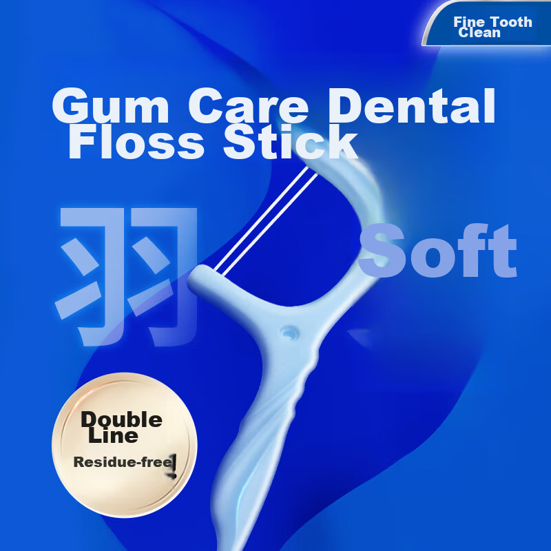 Lion Fine Interdental Floss Picks, Gentle on Gums, Double Thread, Professional Dental Floss, Convenient Family Pack, Mint Flavor, 200 Pieces
