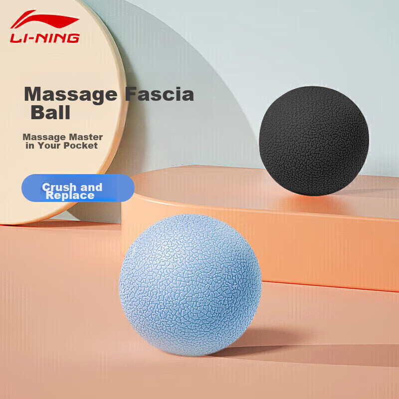 Li-Ning Fascia Ball, Fitness Massage Ball, Yoga Foot And Shoulder Neck Fascia Training, Sports Hand Grip, Black