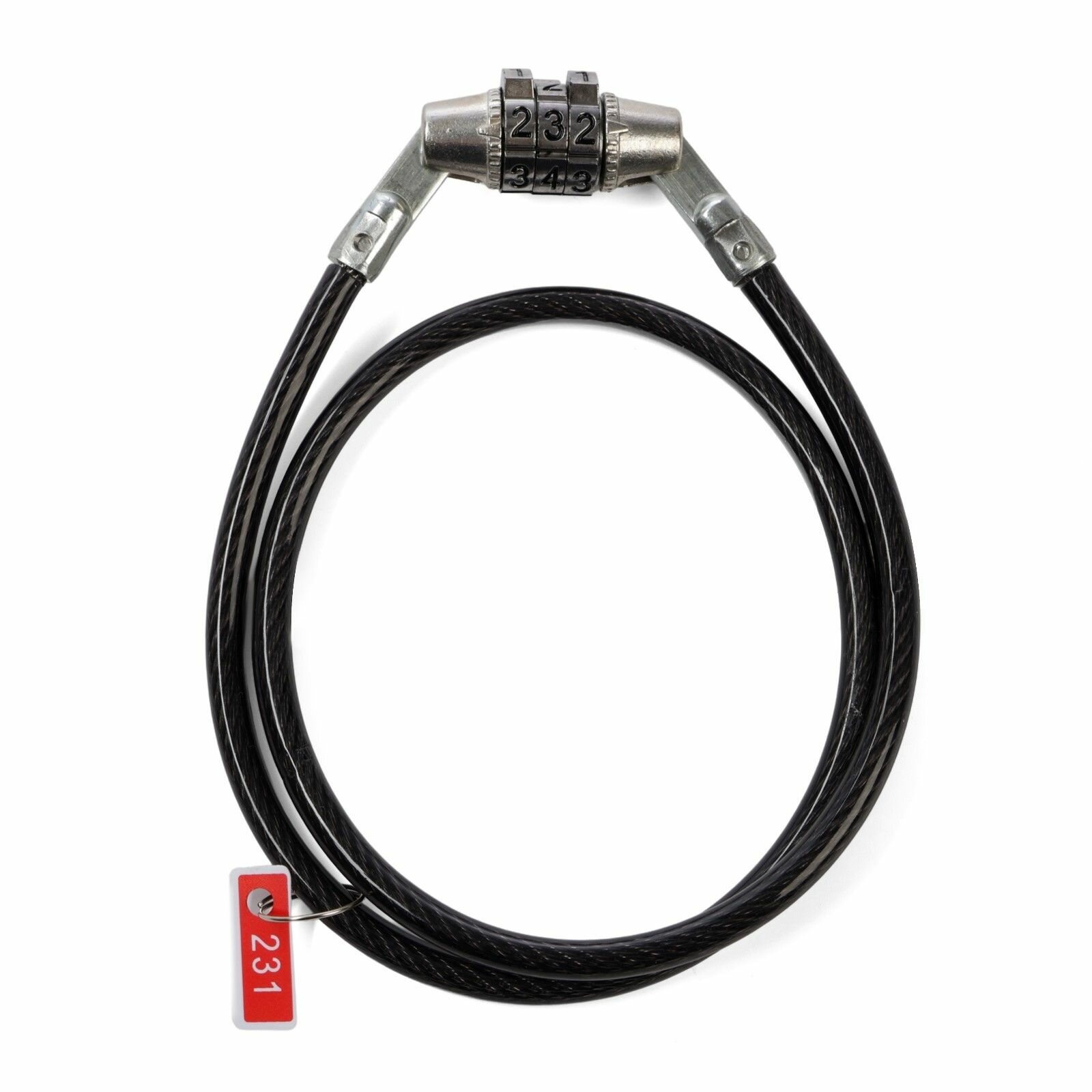 Велосипедный навесной замок Lockland, кодовый противоугонный велозамок с тросом, 6 х 650 мм.