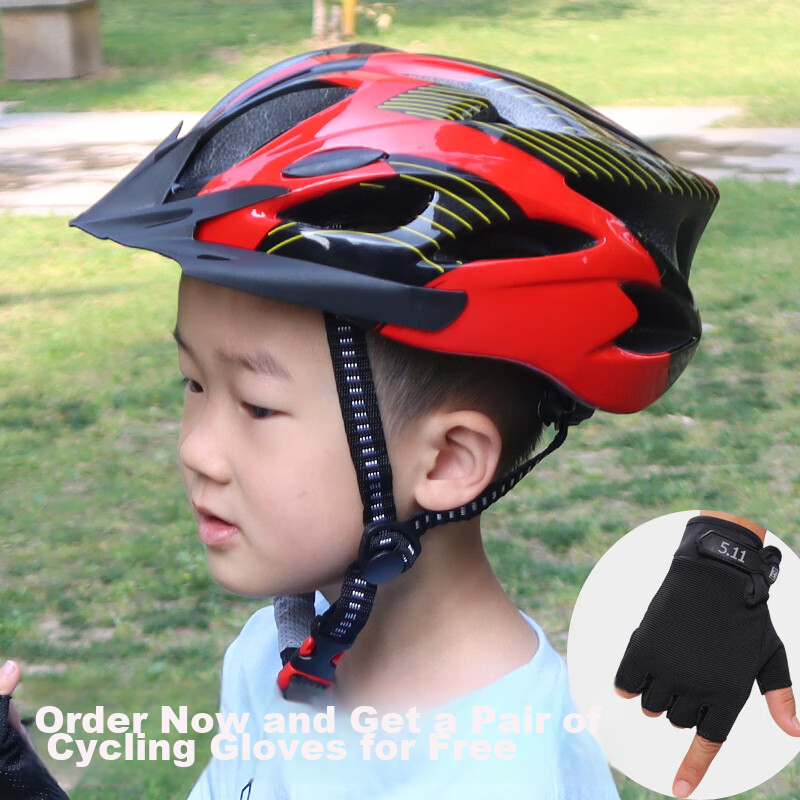 Osege Ot8 Children's Bicycle Helmet, One-Piece Molding, Cycling Helmet, Balance Bike Wheel, Roller Skating Safety Helmet, Bicycle Equipment, Black