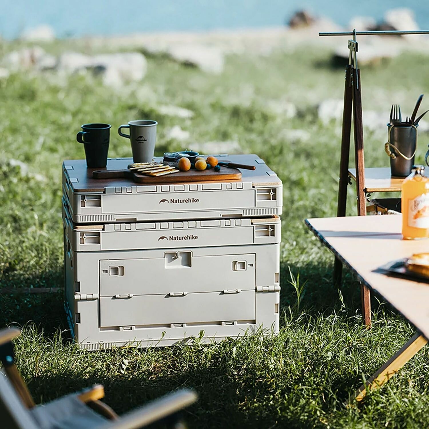 Ящик Складной Naturehike Ling Yue L Folding Storage Box 52L Light Beige/Gray (Б/Р)