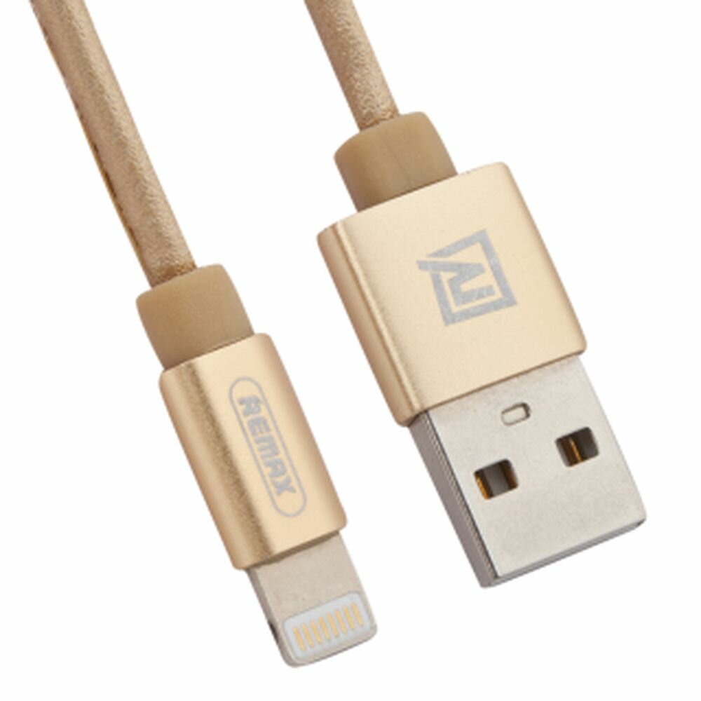 USB кабель Remax RC-079i Moss Lightning 8-pin, 0.3 метра, PVC, золотистый
