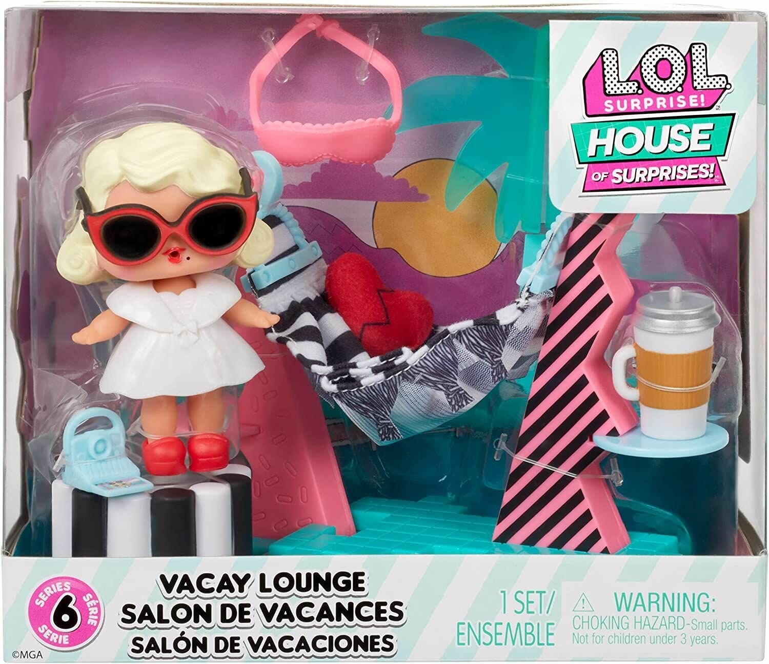 L.O.L. Surprise! Набор мебели LOL Зона отдыха (Leading Baby) 6 серия, кукла ЛОЛ