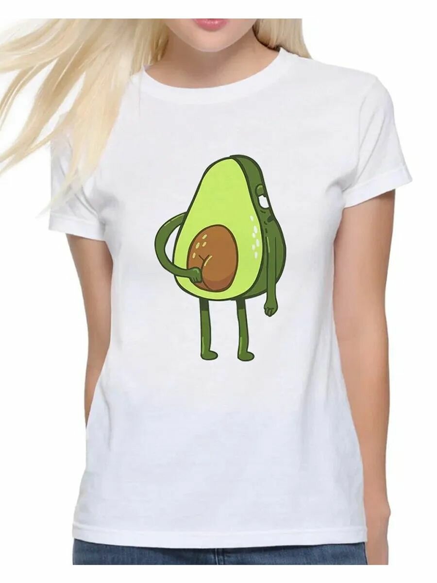 Футболка Авокадо, вид сзади / Женская