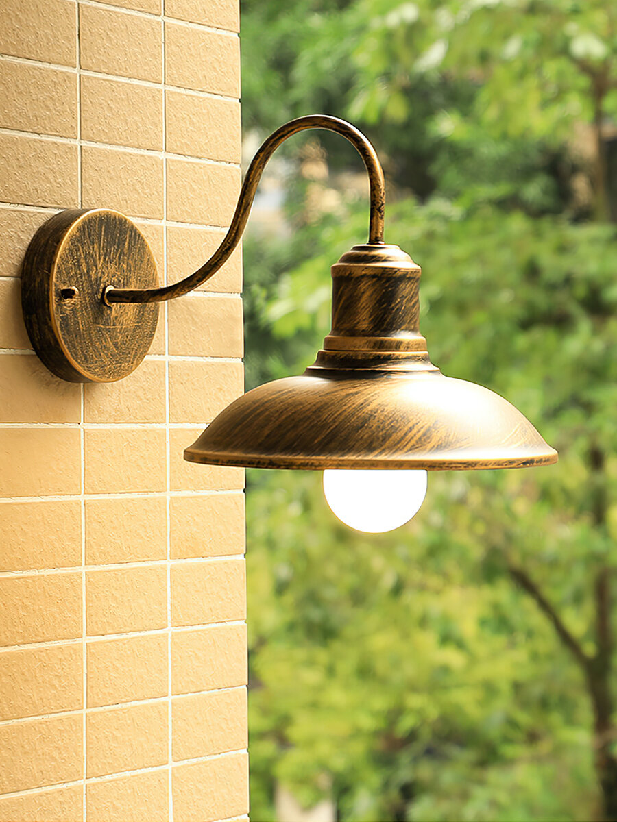 Под старину Элитный бронзовый светильник，Идеален для коттеджей, ресторанов, исторических зданий и ландшафтного дизайна