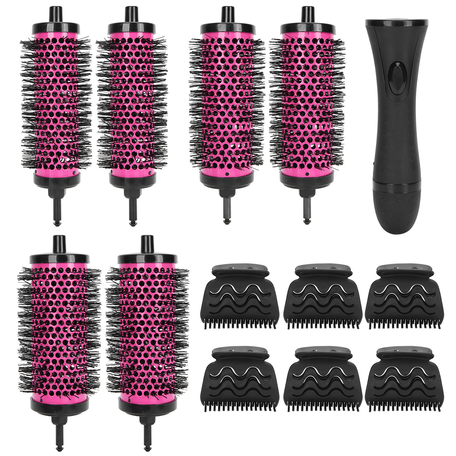 Съемные насадки-гребешки с зажимами для ручек, набор устойчивых к высоким температурам щеток-гребней, многофункциональный инструмент из 8 предметов для легкой чистки и укладки