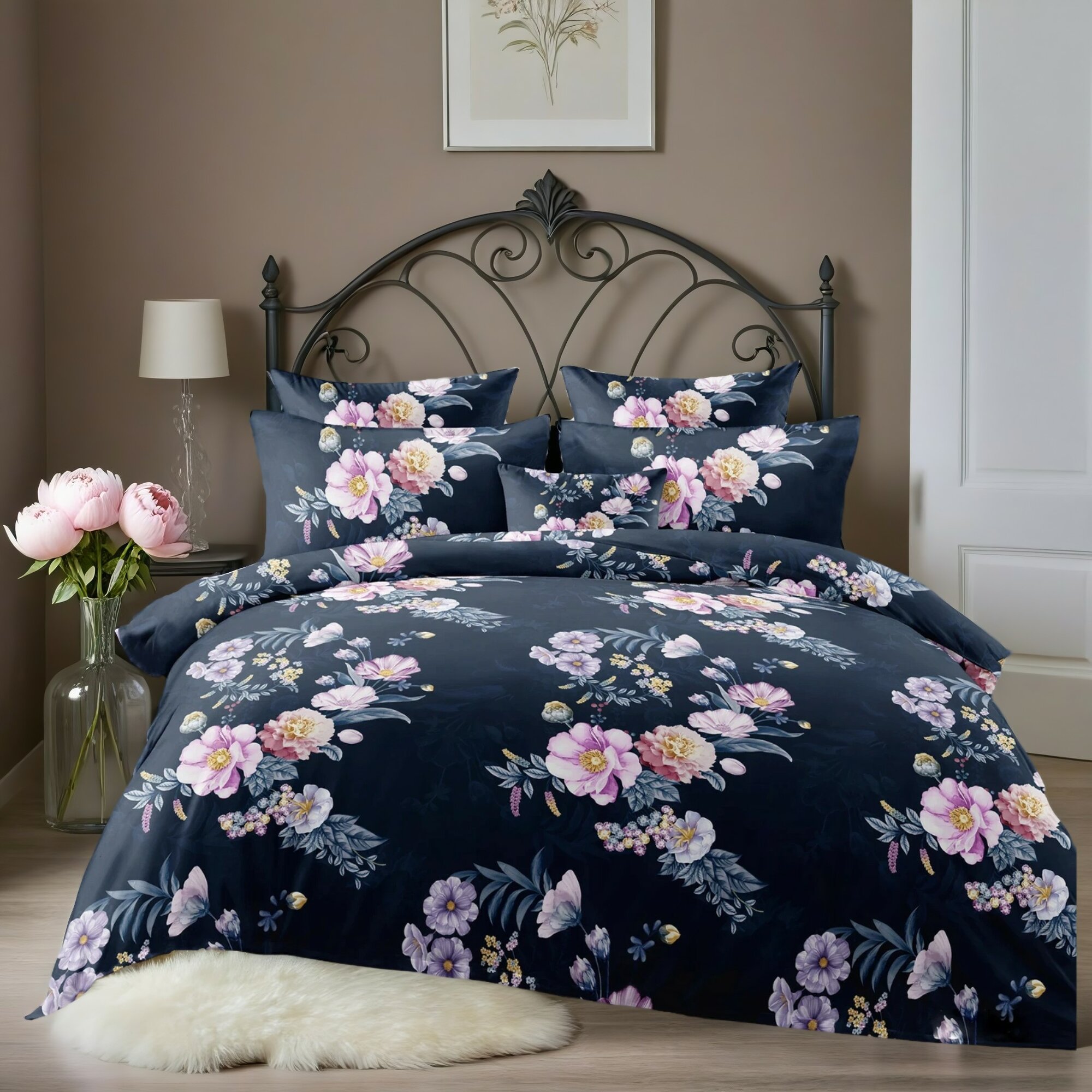 Постельное белье евро Cleo Dreams Color комплект микросатин, наволочки 50х70 и 70х70