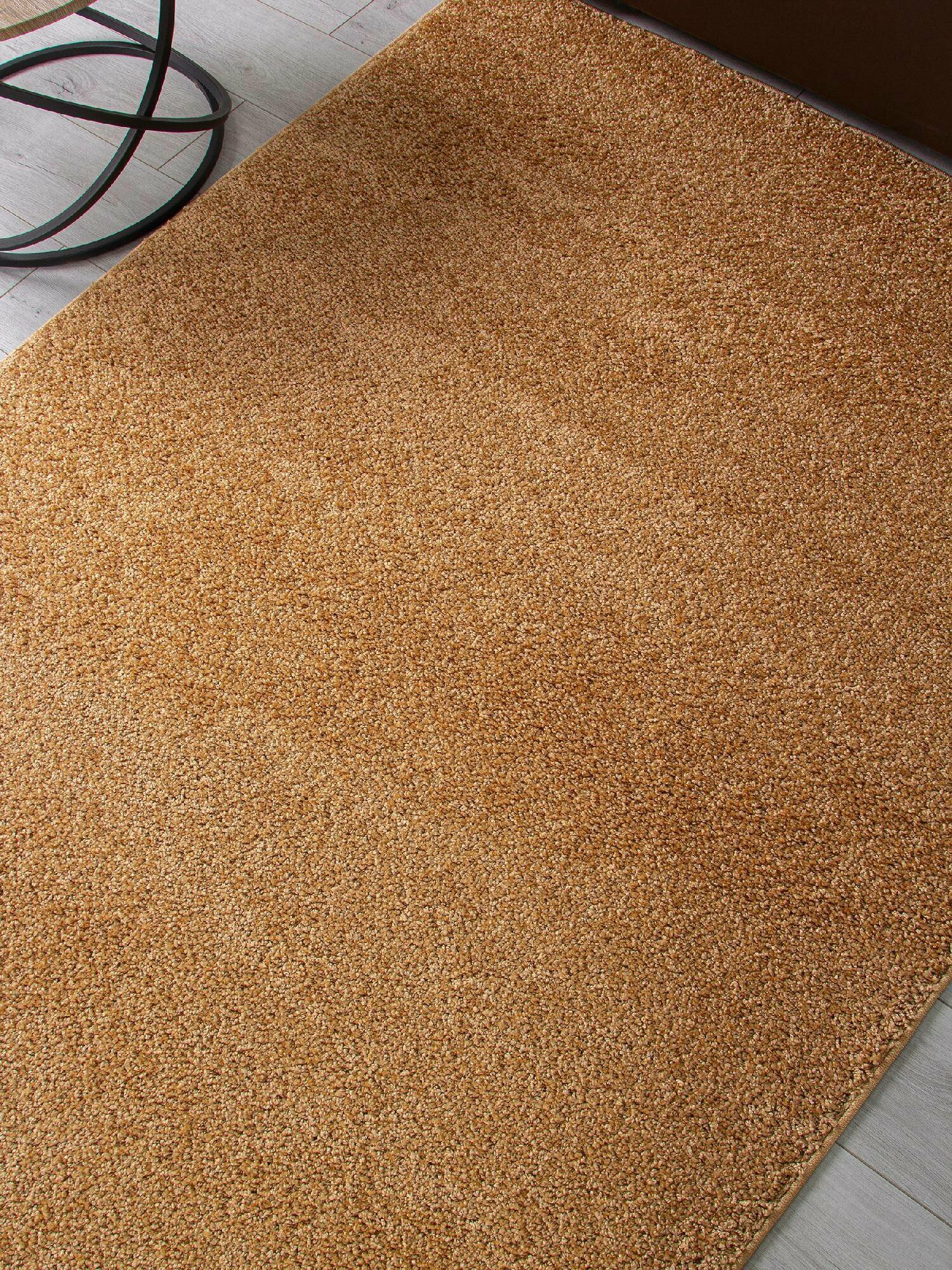 Ковер на пол в спальню в гостиную 100х200 см однотонный ворс 18 мм шегги 342055 KoverVDom