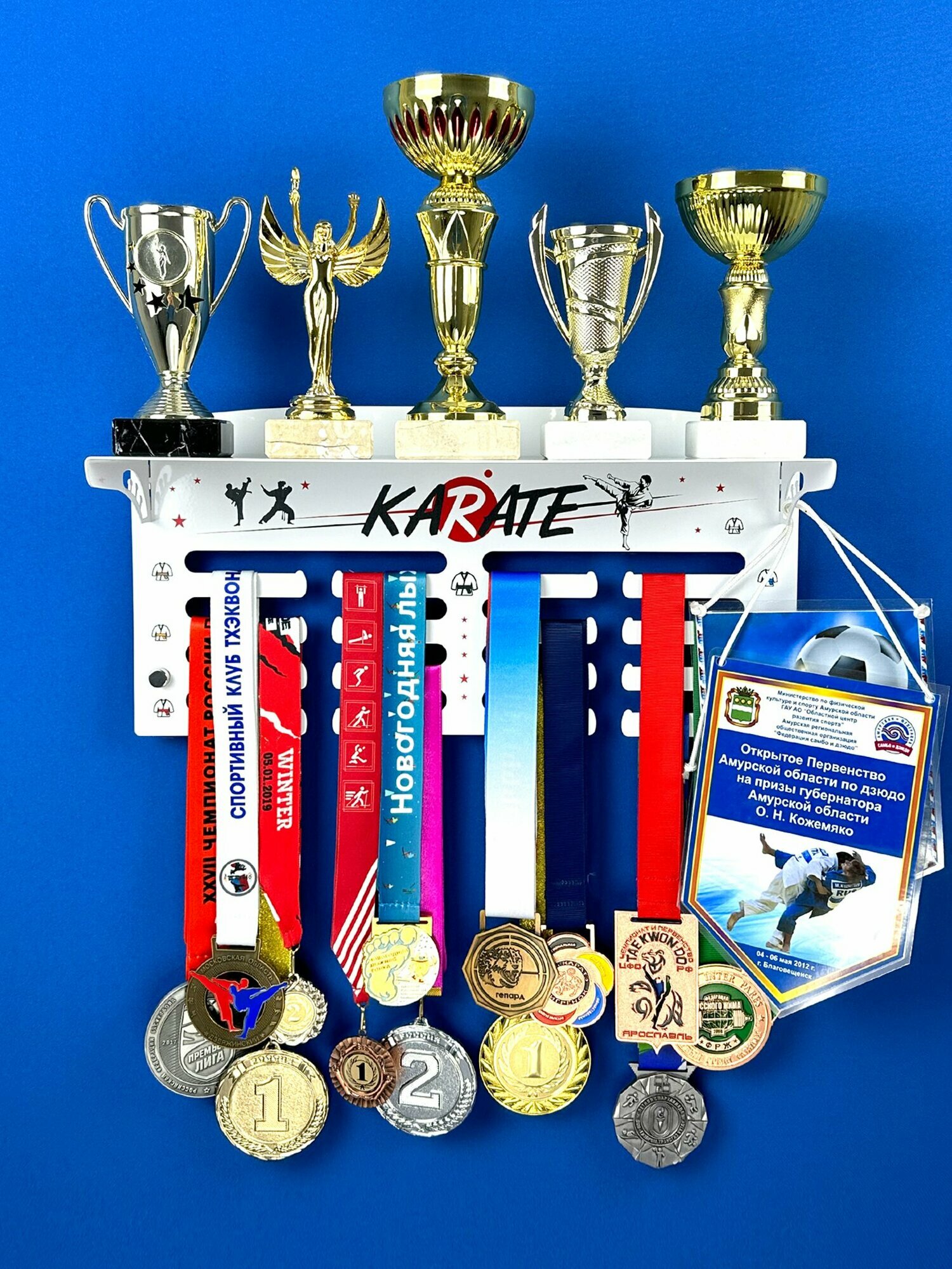 Полка Лайт "Карате" белая, металлическая