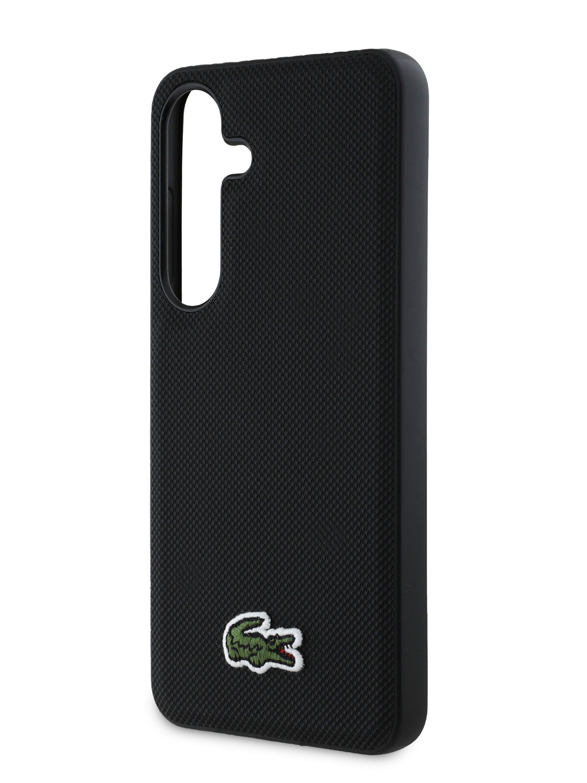 Lacoste для Galaxy S25+ чехол PC/TPU&PVC Iconic Woven logo Hard Black (MagSafe)